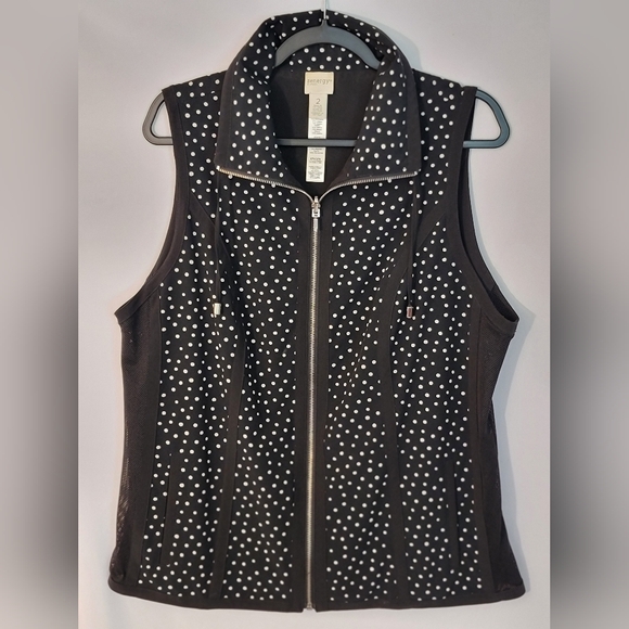 Chico's | Jackets & Coats | Zenergy By Chicos Black And White Polka Dot ...